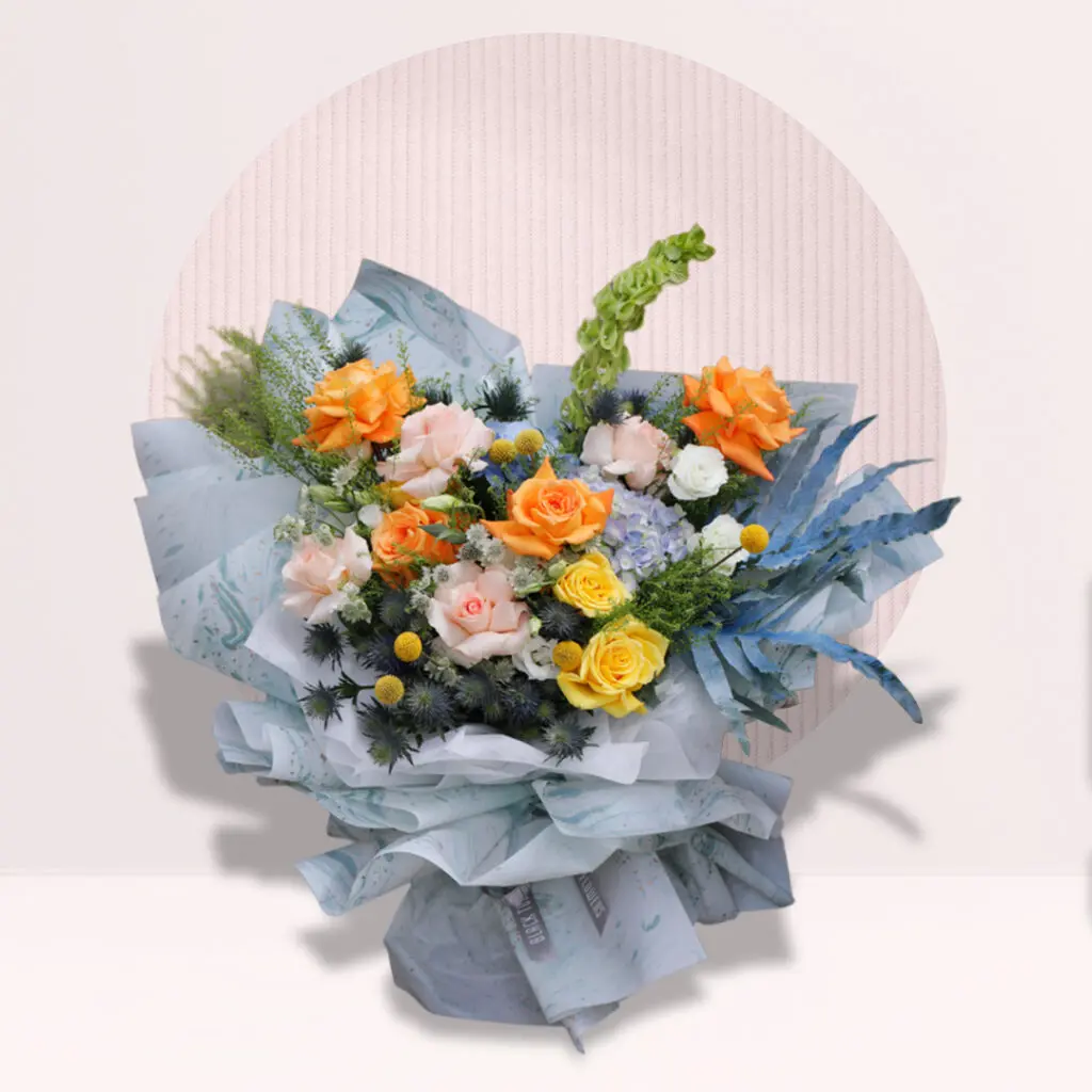 Red Roses with White Wrap - Wenghoa